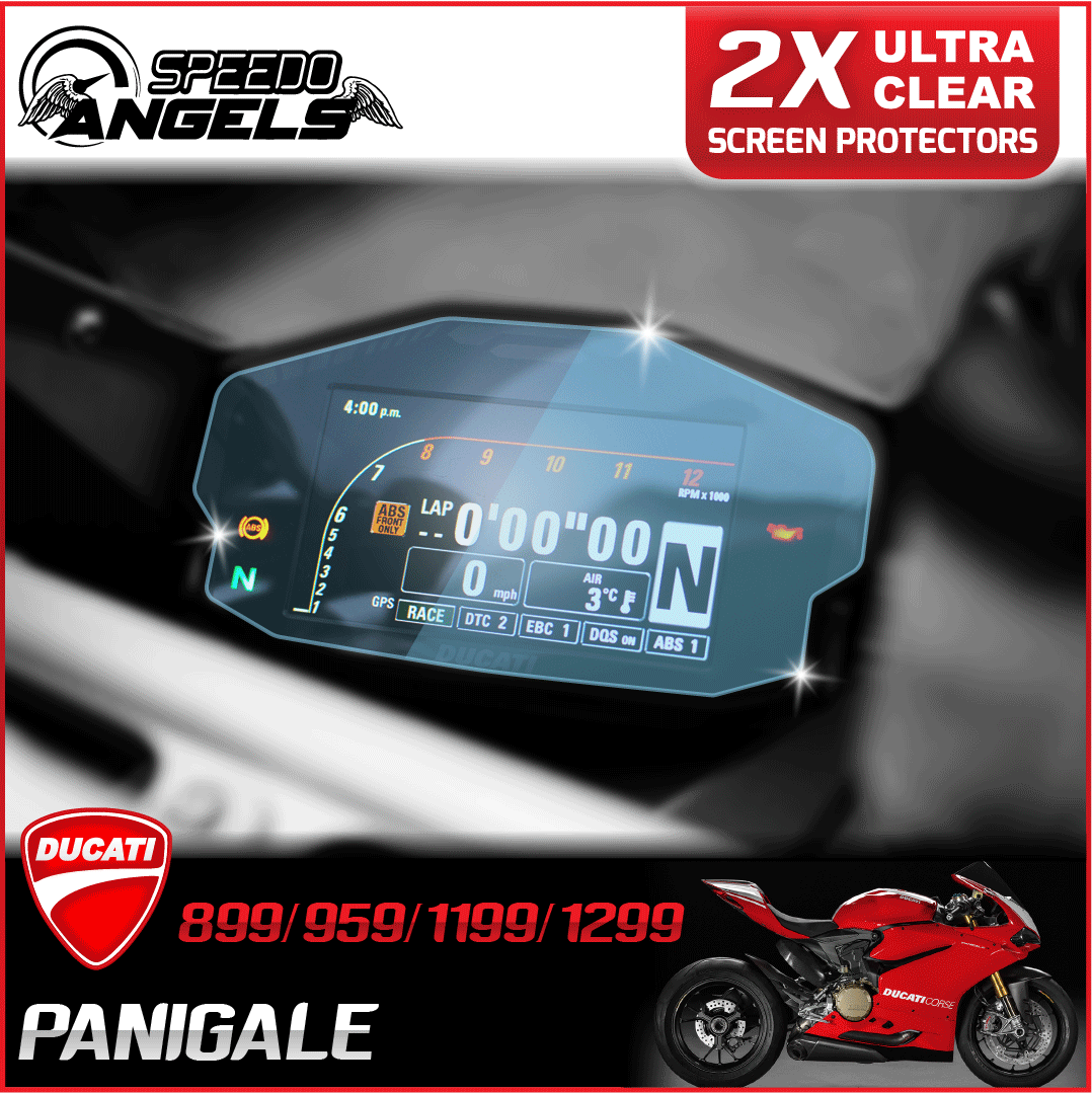 2 x DUCATI PANIGALE 899 959 1199 1299 Dashboard Screen Protector: Ultra ...